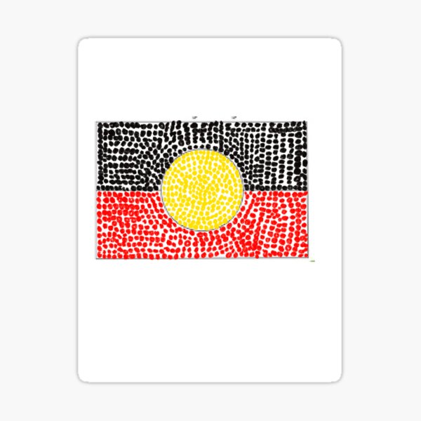 "Aboriginal Flag (indigenous inspired art)." Sticker for Sale by ...