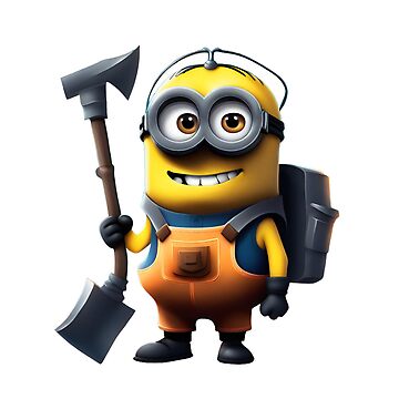 "Miner Minion" Sticker for Sale by pocketsocks | Redbubble
