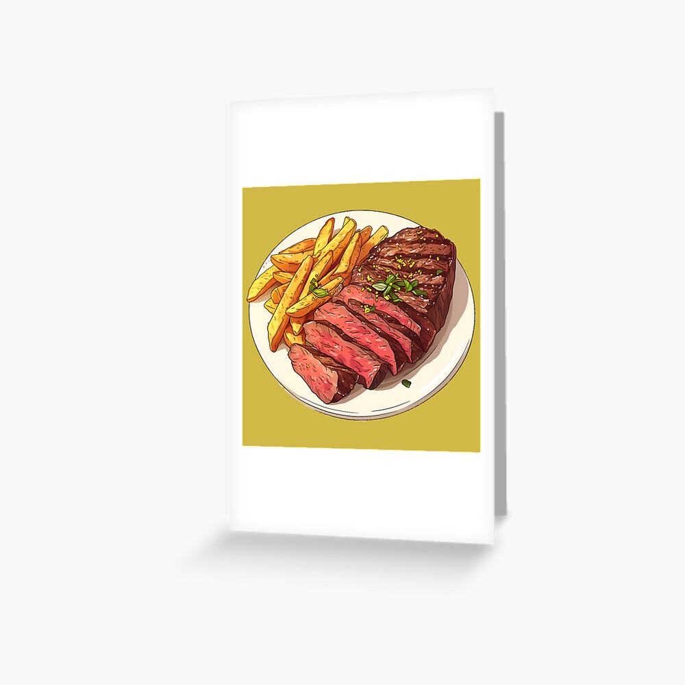 "Grilled Steak and Fries" Sticker for Sale by herculeng | Redbubble