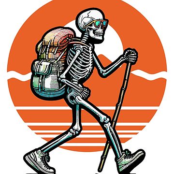 "Skeleton Tourist Ready for Travel - Camping Humor" Poster for Sale by ...