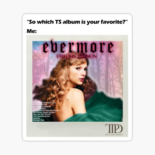 "Ultimate Swiftie Album v1 (meme version)" Sticker for Sale by ...