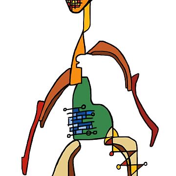 "Hollow – semi abstract figure" Sticker for Sale by Daroli | Redbubble