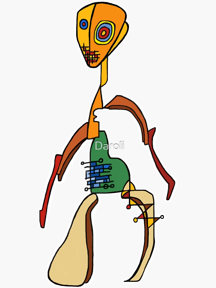 "Hollow – semi abstract figure" Sticker for Sale by Daroli | Redbubble