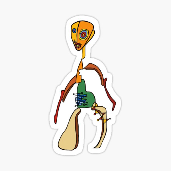 "Hollow – semi abstract figure" Sticker for Sale by Daroli | Redbubble