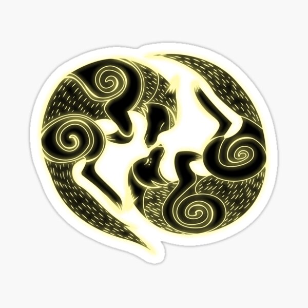 "Robyn & Mebh - Wolfwalkers - Gold" Sticker by nubedetormenta | Redbubble