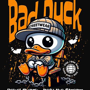 "Rebel Duck with Attitude Streetwear Design" Sticker for Sale by ...