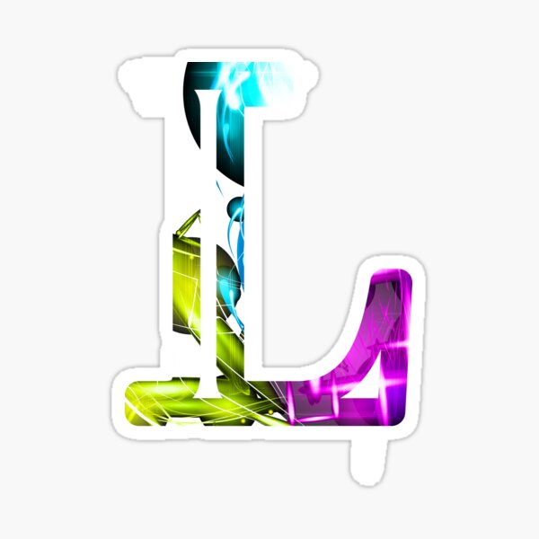 "Letter L" Sticker by shinevideo | Redbubble