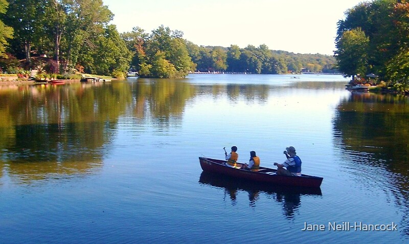 "Fishing With Dad, Packanack Lake, Wayne NJ" by Jane Neill-Hancock ...