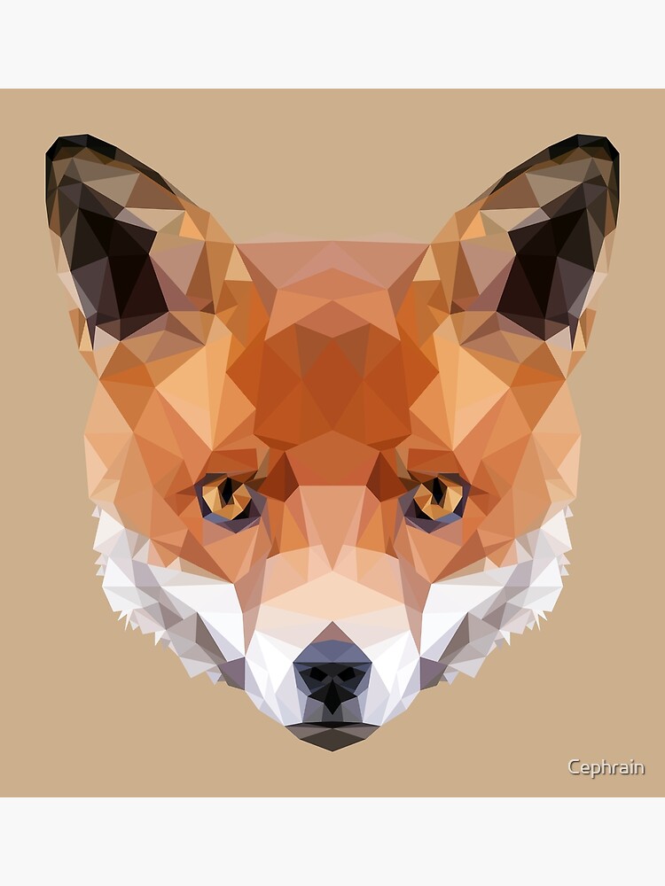 "Geometric Fox Design" Art Print by Cephrain | Redbubble