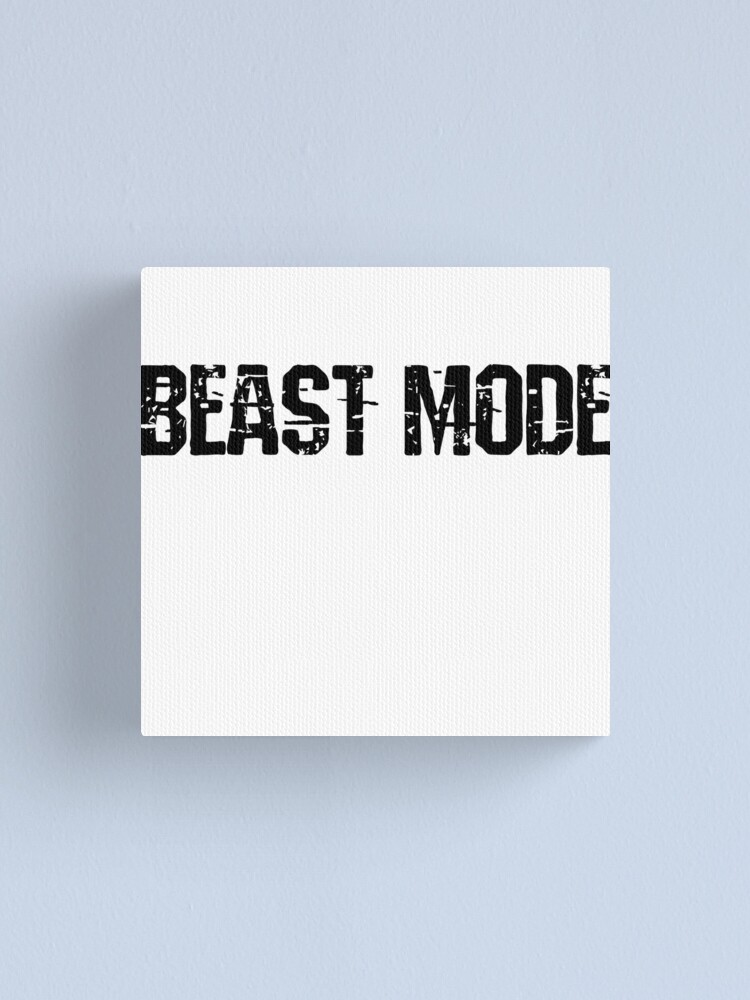 "Beast Mode - Black Font" Canvas Print for Sale by Tollbridge | Redbubble