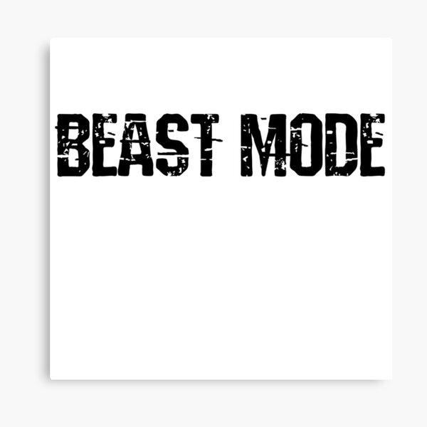 "Beast Mode - Black Font" Canvas Print for Sale by Tollbridge | Redbubble