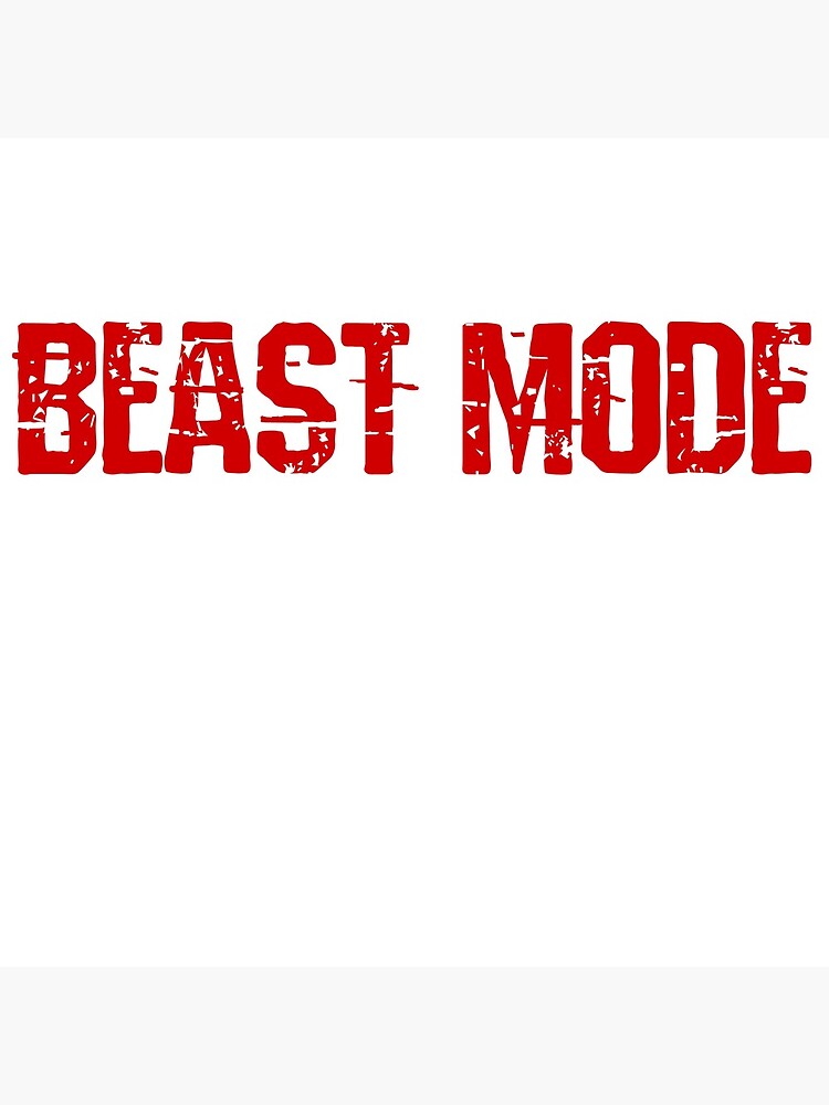 "Beast Mode - Red Font" Poster by Tollbridge | Redbubble
