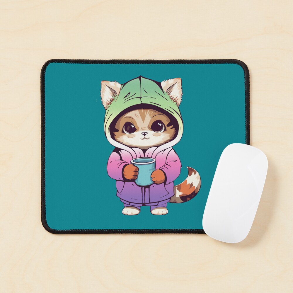 "Cute Genderfae Pride Flag Cat, Subtle Genderdoe Kawaii Cat Design, fae ...