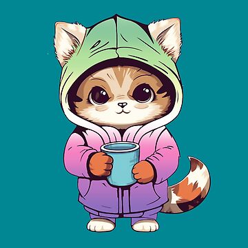 "Cute Genderfae Pride Flag Cat, Subtle Genderdoe Kawaii Cat Design, fae ...