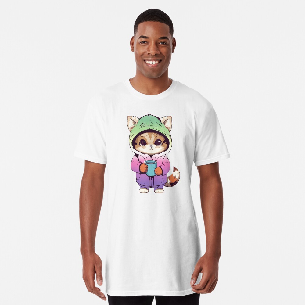 "Cute Genderfae Pride Flag Cat, Subtle Genderdoe Kawaii Cat Design, fae ...