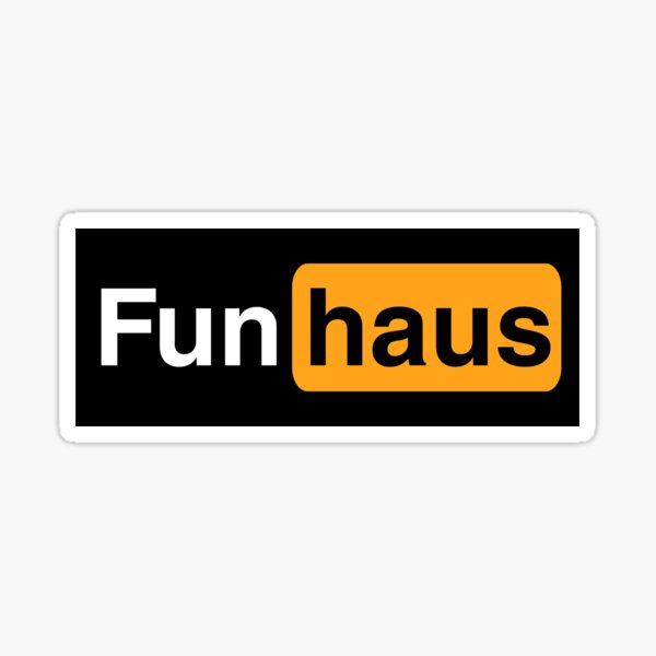 "Funhaus Funhub" Sticker for Sale by kripalsutariya | Redbubble