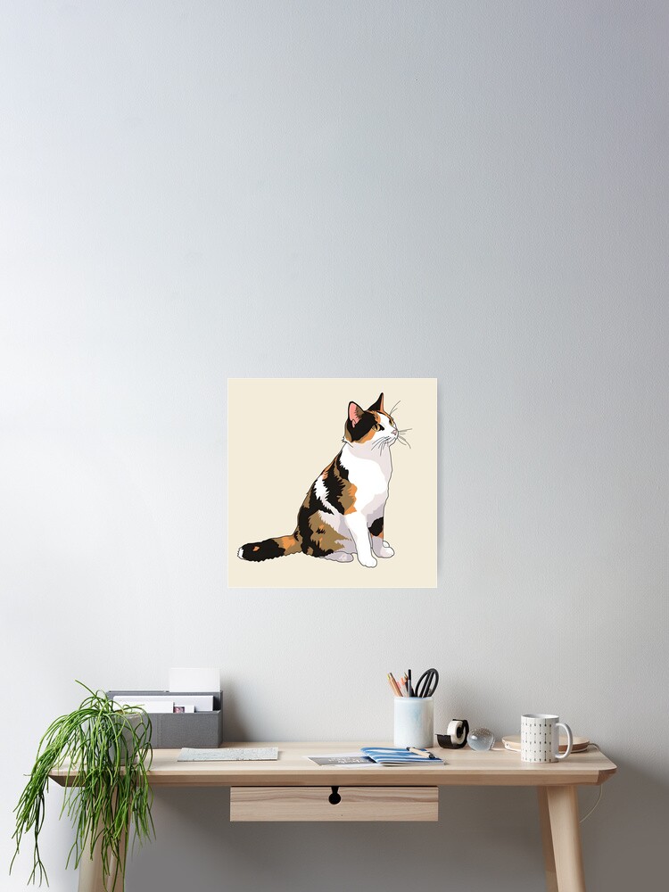 "Calico Cat portrait, For Calico Cat Lovers" Poster for Sale by xiao ...
