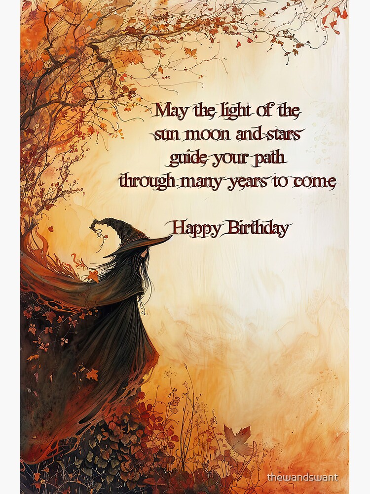 "Wiccan Pagan Birthday card" Greeting Card for Sale by thewandswant | Redbubble