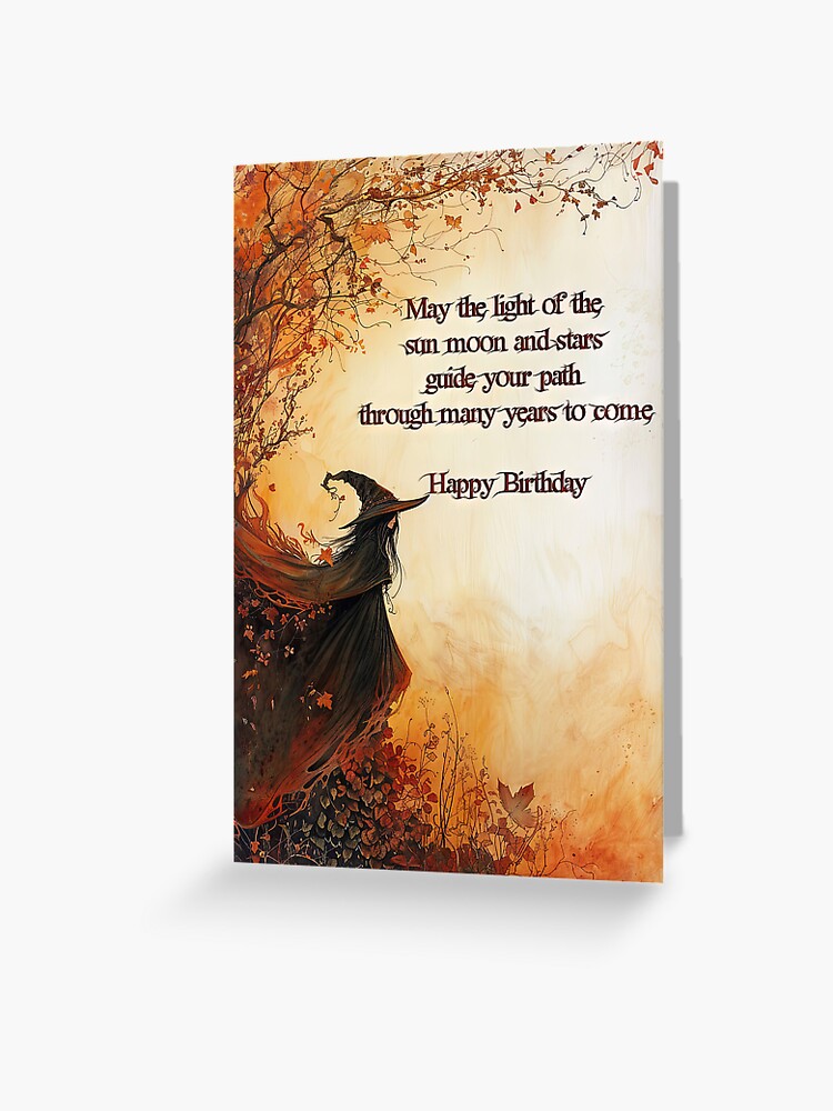 "Wiccan Pagan Birthday card" Greeting Card for Sale by thewandswant ...