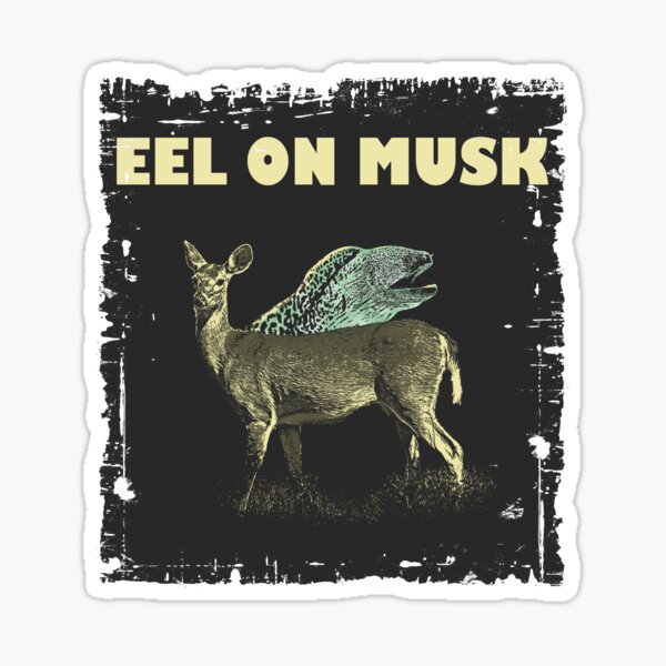 "Eel On Musk - Funny Animal Meme" Sticker for Sale by DragonScar ...