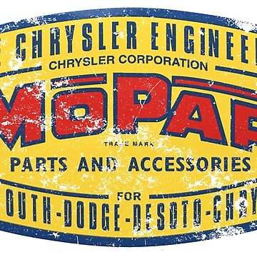 "Mopar " Sticker for Sale by Retrorockit | Redbubble