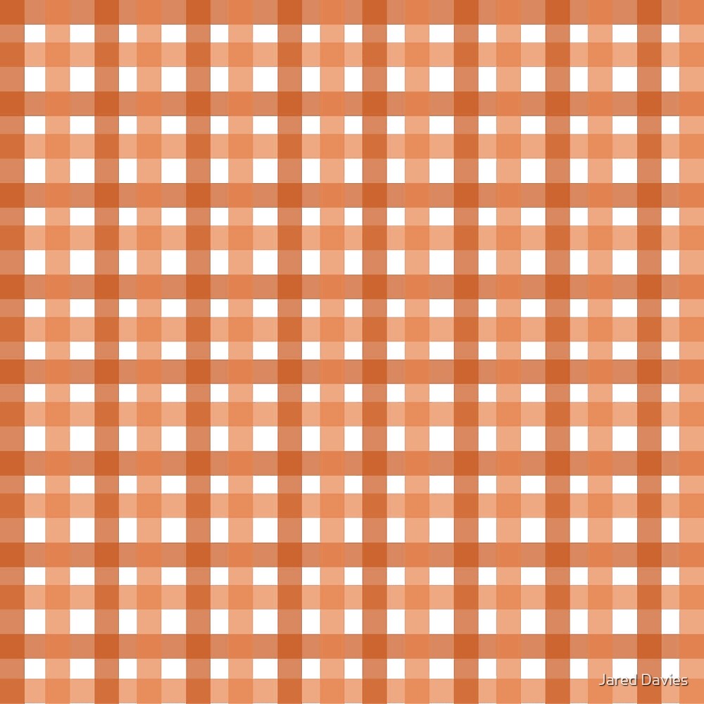 "Orange Picnic Cloth Pattern" by Jared Davies | Redbubble