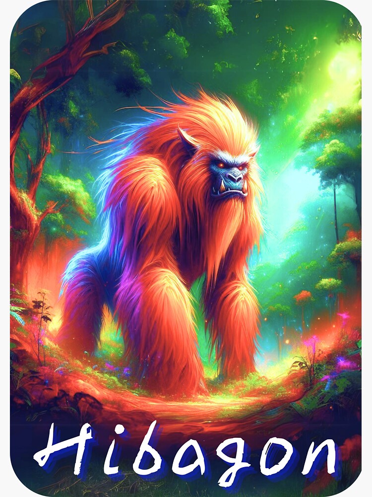 "Hibagon, Japanese Bigfoot Cryptid" Sticker for Sale by Hecate Pim ...