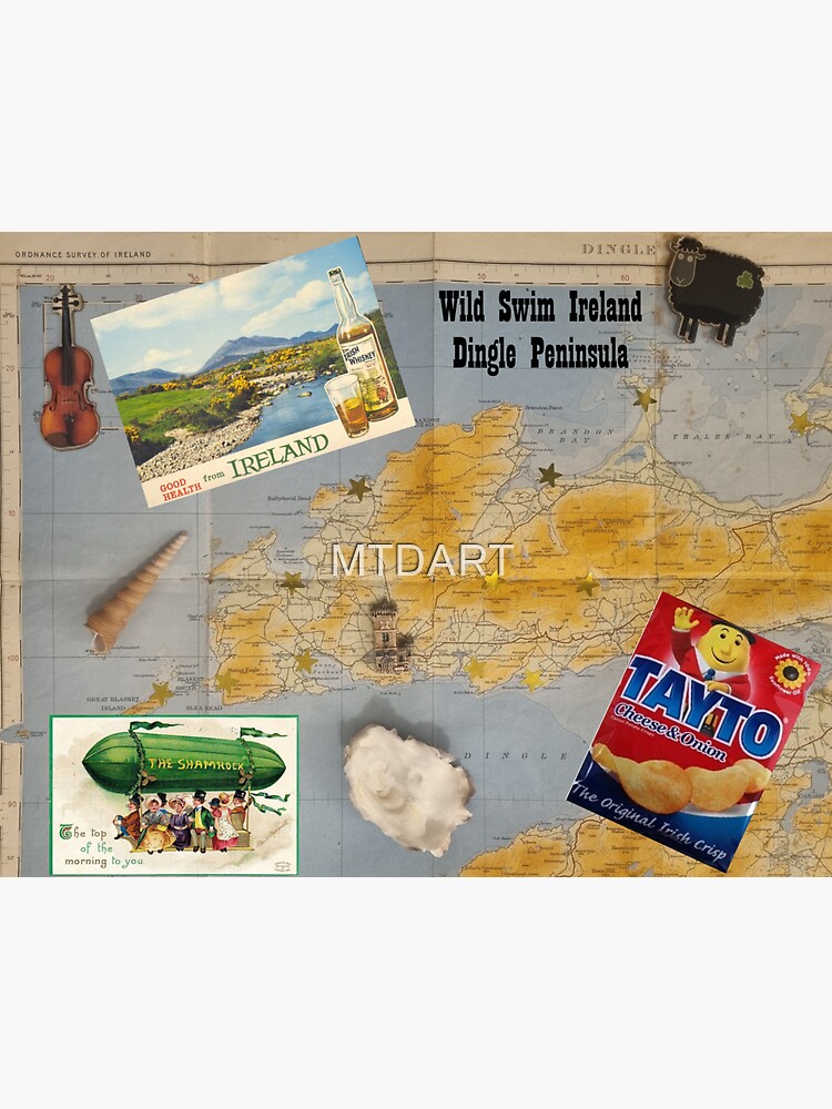 "Swim Wild in Ireland along the Dingle Peninsula" Sticker for Sale by ...