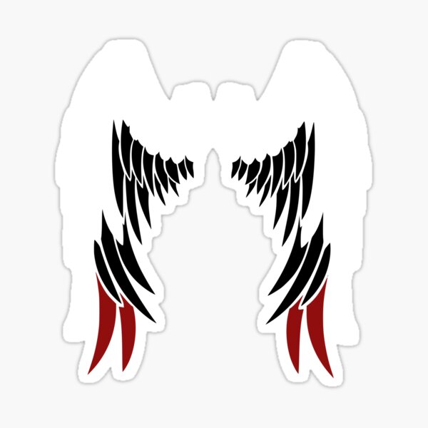 "Wings Mid-Angel Mid-Demon" Sticker for Sale by YaelleDark | Redbubble