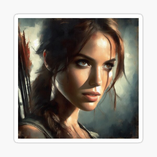 "Lara Croft" Sticker for Sale by JabamiShop | Redbubble