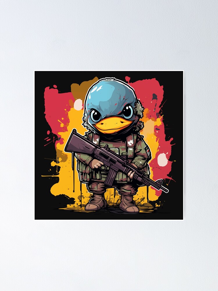 "Bird Soldier, cute anime animal design" Poster for Sale by slemfiskz ...