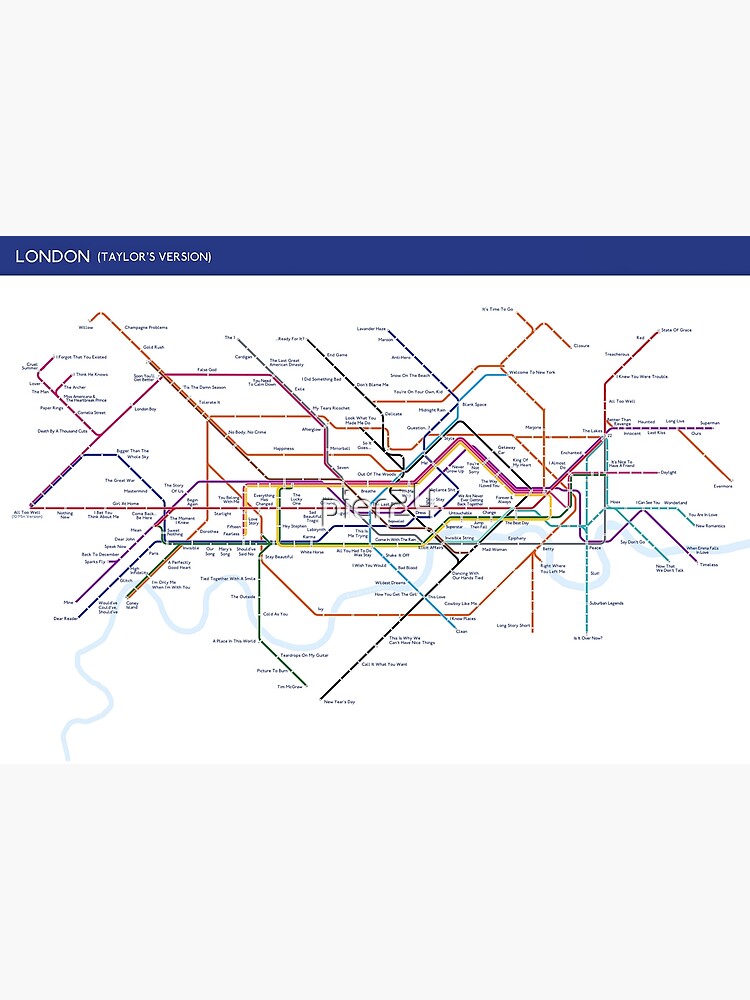"Taylor Swift Eras London Underground Map" Poster for Sale by pier24 ...