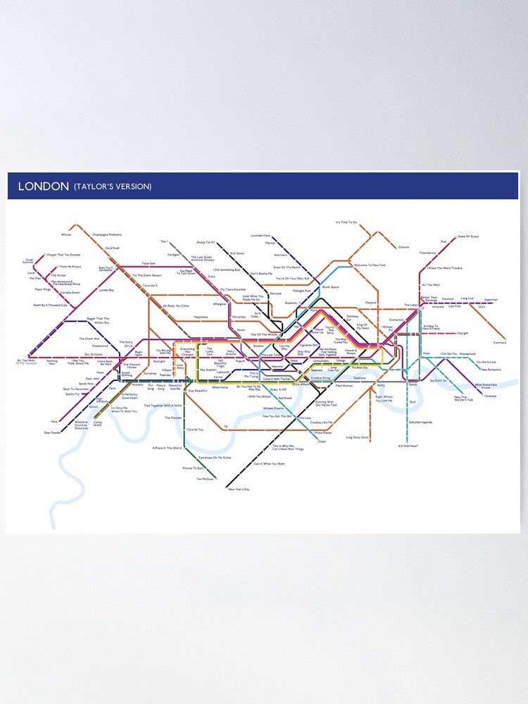 "Taylor Swift Eras London Underground Map" Poster for Sale by pier24 ...