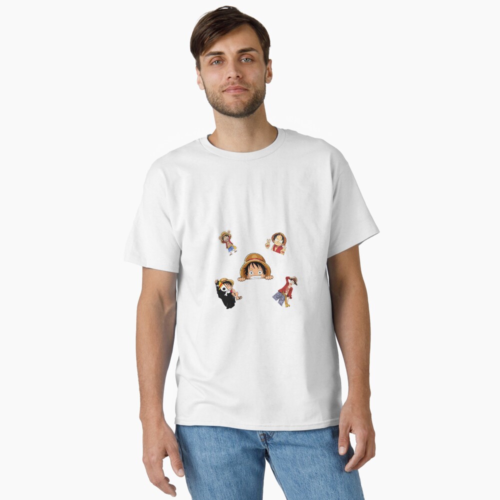 "one piece luffy t-shirt/ luffy stickers" Sticker for Sale by nyxium ...