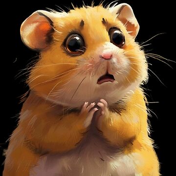 "Scared Hamster Meme" Sticker for Sale by TataGra | Redbubble