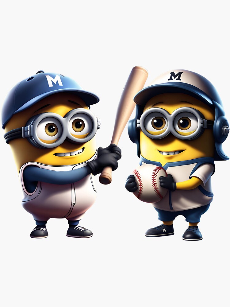 "Baseball Minion" Sticker for Sale by pocketsocks | Redbubble