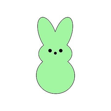 "Peep Bunny - Green" Sticker for Sale by SiriuslyShawni | Redbubble