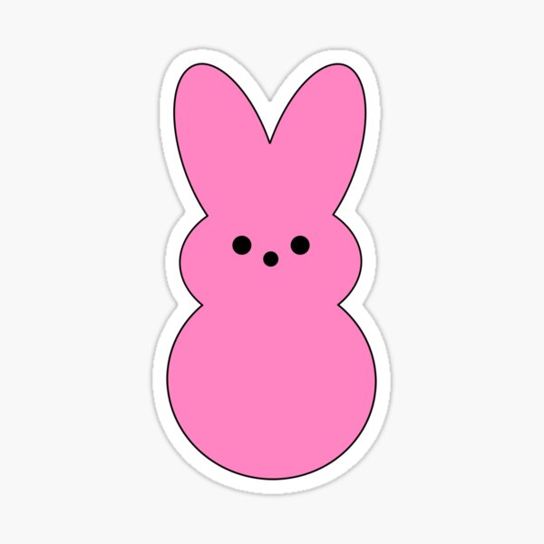 "Peep Bunny - Pink" Sticker for Sale by SiriuslyShawni | Redbubble