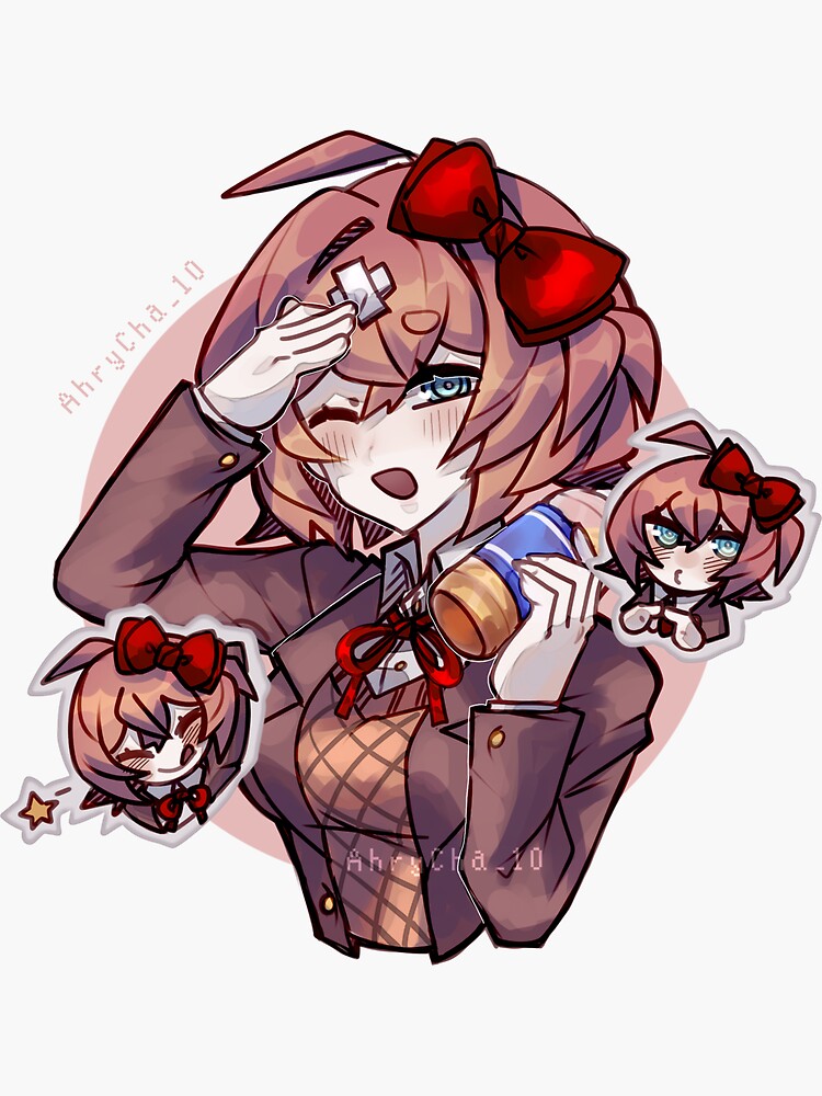 "Sayori " Sticker by AhryCha _10 | Redbubble
