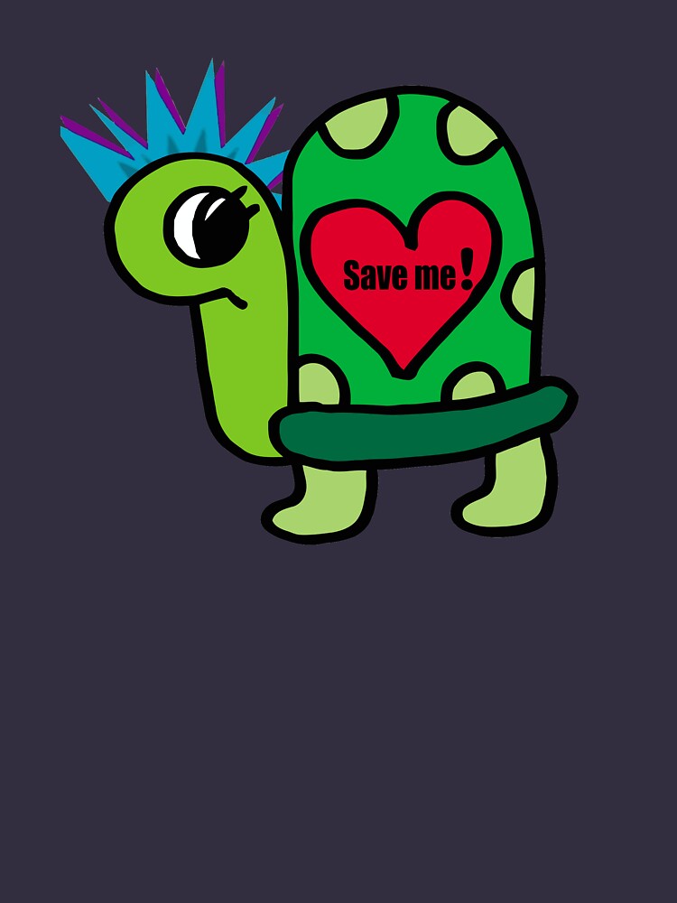 "Punk Turtle Punk Rock Turtle in endangered reptile list" T-shirt by ...