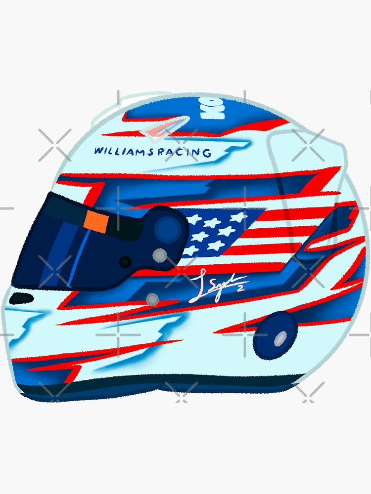 "Logan Sargeant 2024 Helmet " Sticker for Sale by OriDraws | Redbubble