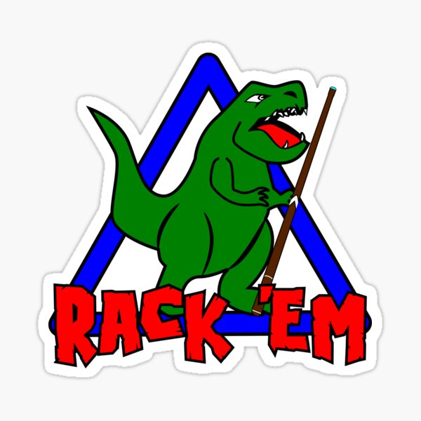 "Rack 'Em Rex" Sticker for Sale by BL3Designco | Redbubble