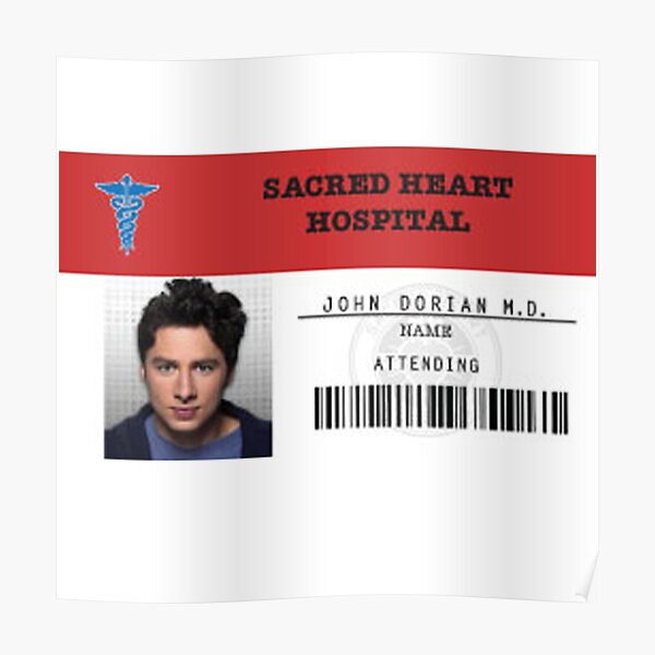 "John Dorian - Scrubs MD" Poster for Sale by Giocor86 | Redbubble