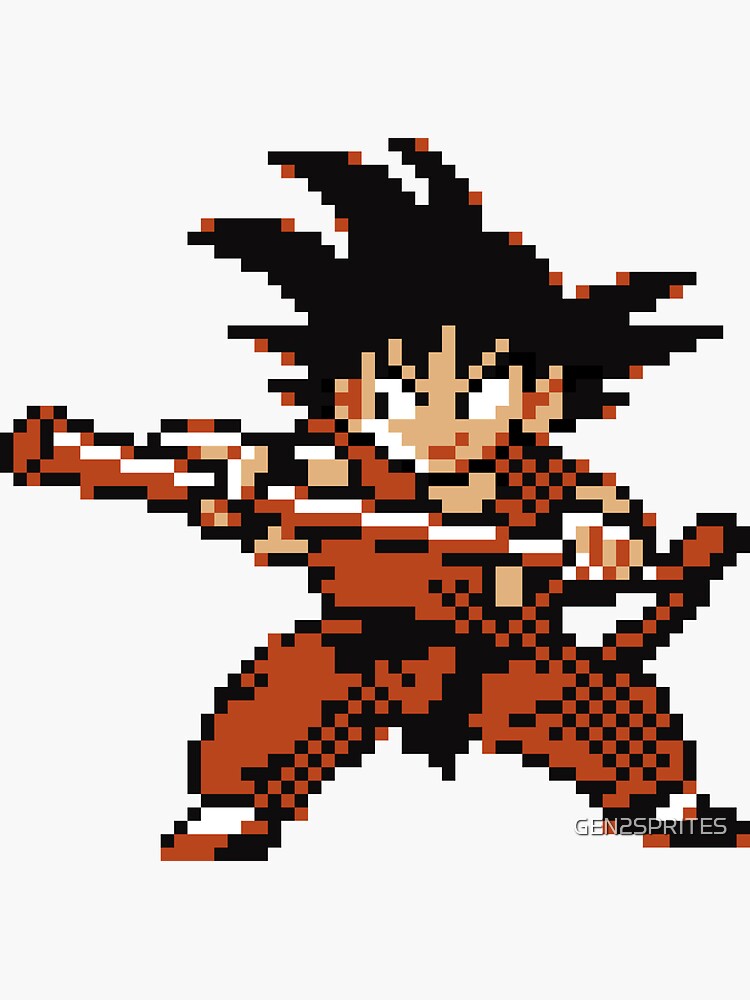 "Goku Child Pixel Art Dragon Ball Z" Sticker by GEN2SPRITES | Redbubble