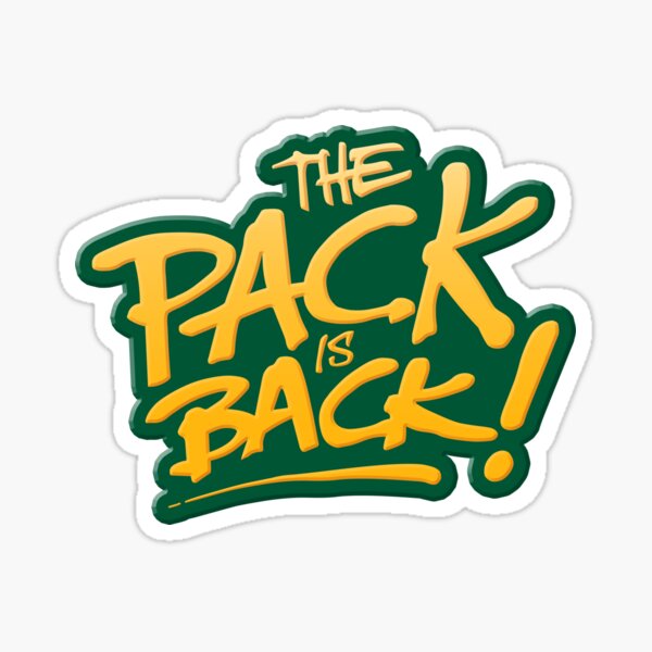 "The pack is Back Green bay football" Sticker for Sale by Pixelmatrix ...