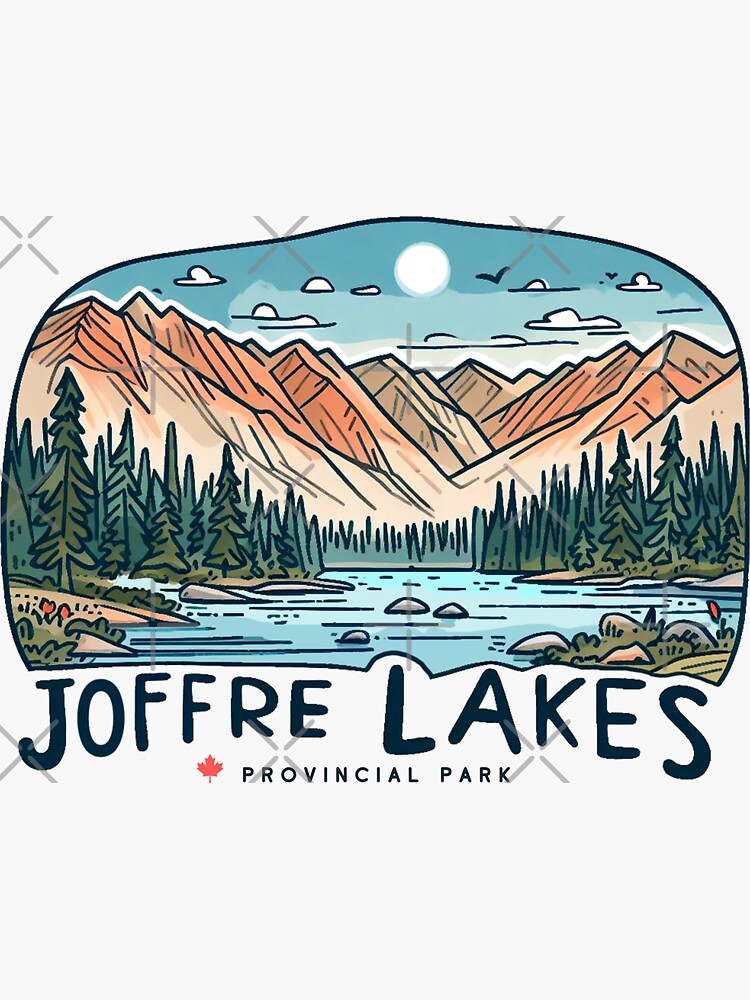 "Joffre Lakes British Columbia Canada Watercolour" Sticker for Sale by ...