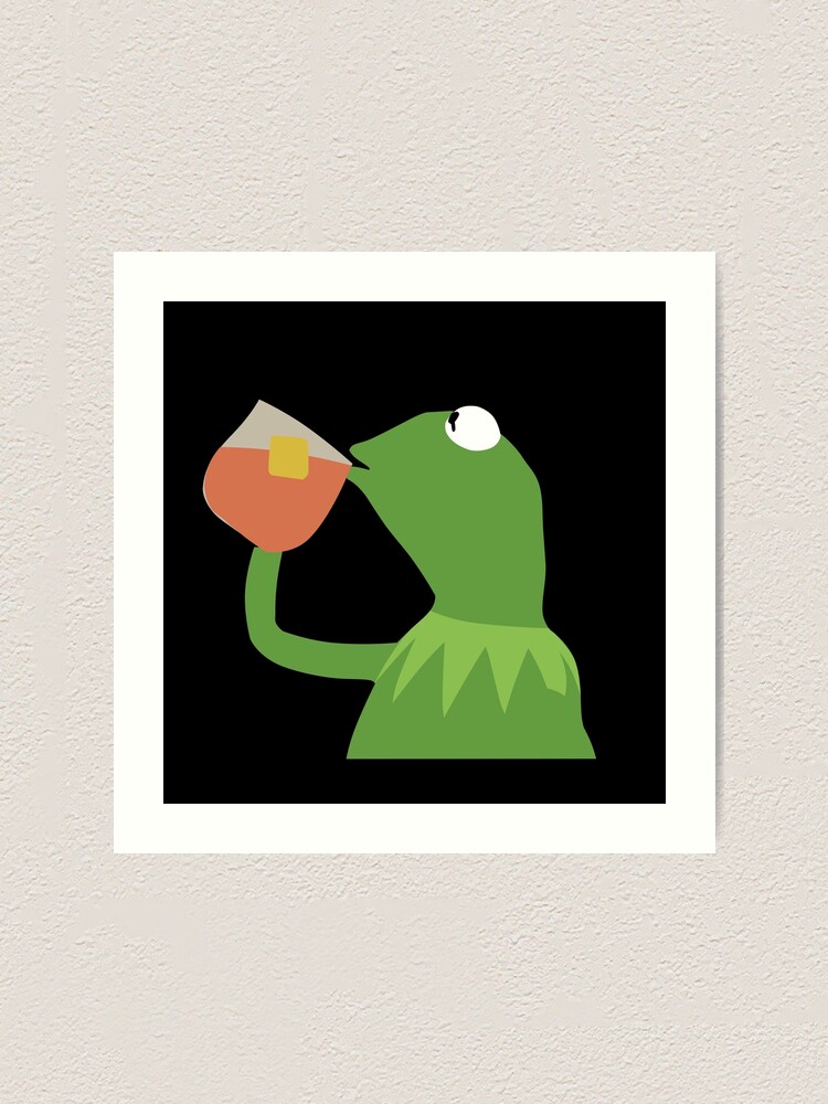 "Kermit Sipping Tea" Art Print by brenda-lee | Redbubble