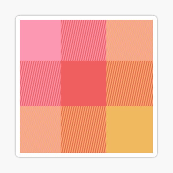 "Vivid Pink, Yellow and Orange Plaid" Sticker for Sale by ...