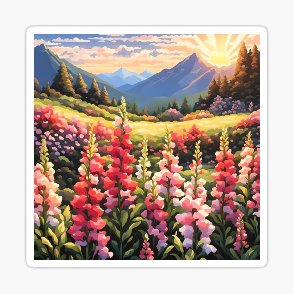 "Snapdragon Meadows" Sticker for Sale by VeiledVision | Redbubble