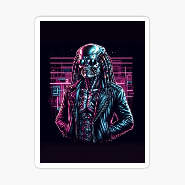 "Predator's Endoskeleton: Fusion of Terminator and Predator" Sticker ...